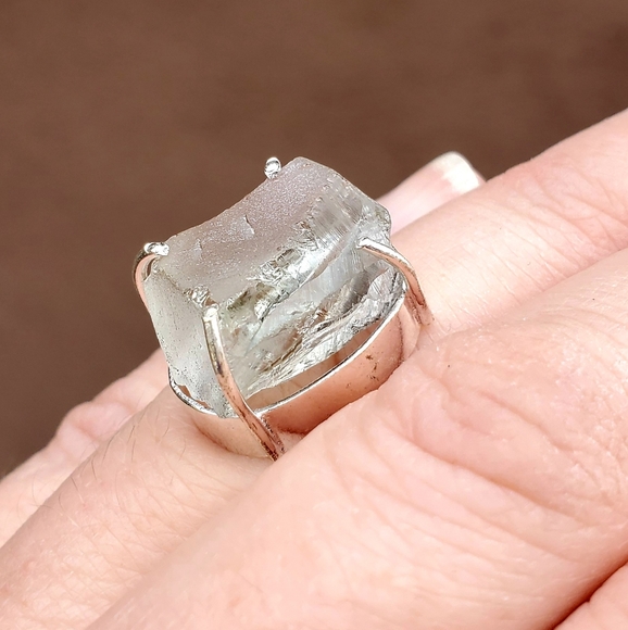 Handmade | Jewelry | New Natural Crystal Quartz Silver Ring | Poshmark